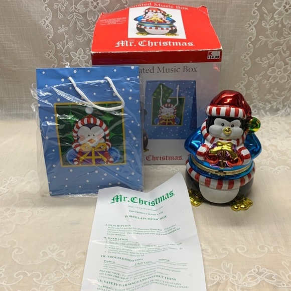 Mr Christmas | Holiday | Mr Christmas Animated Porcelain Music Box ...
